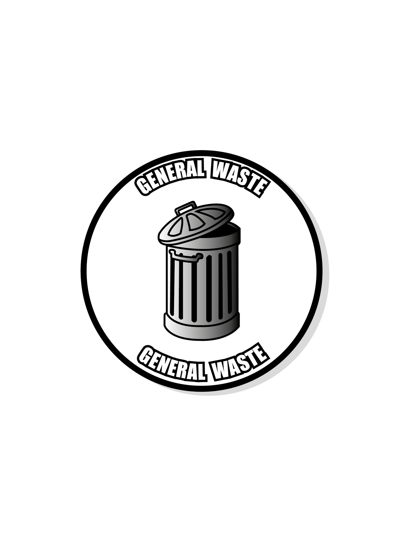 Pack of 6 Simple Bin Waste Types Wheelie Bin Waste Type Stickers ...