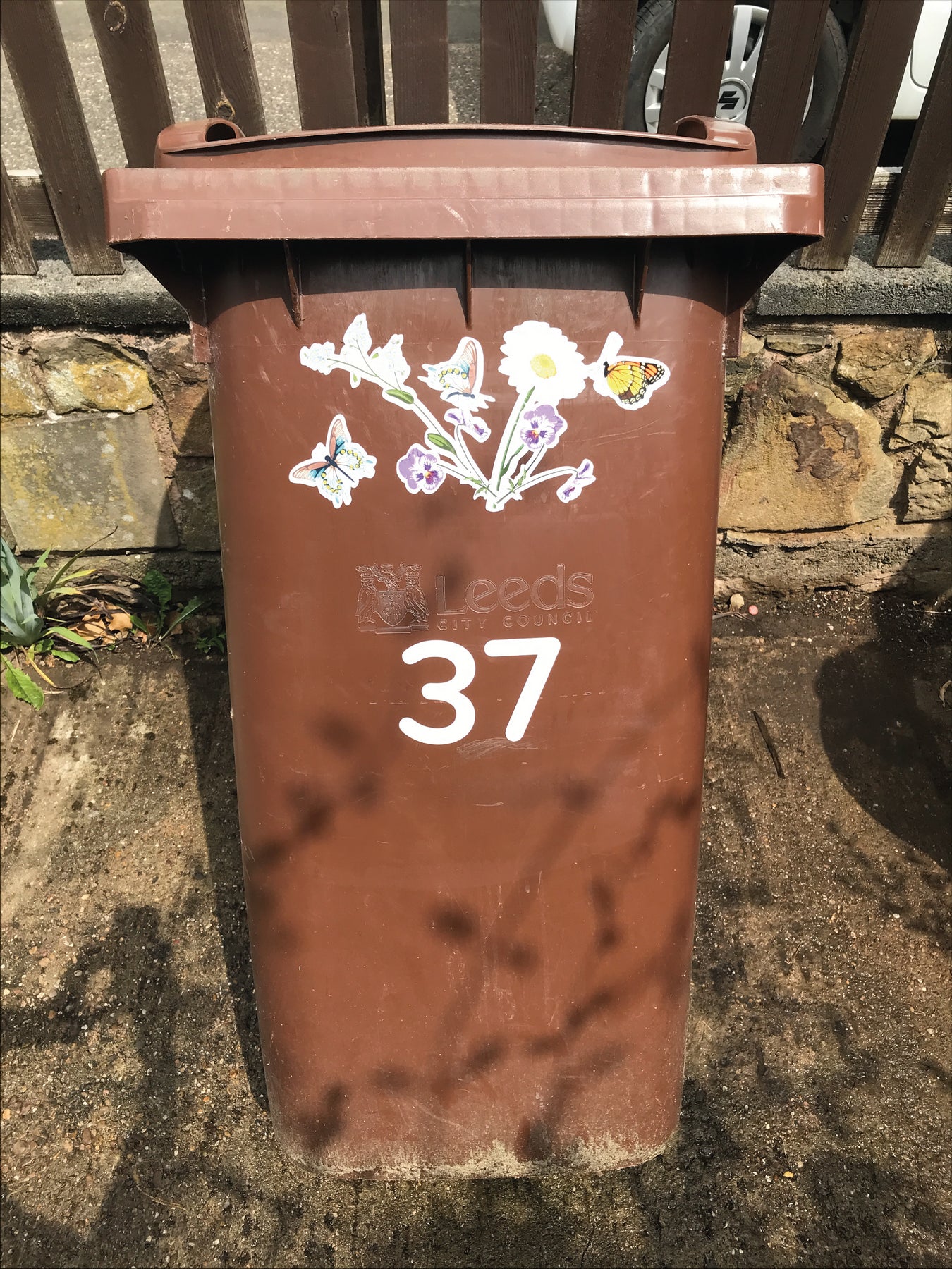 3 Sets of Decorative Butterflies and Flowers Stickers for Wheelie Bins ...