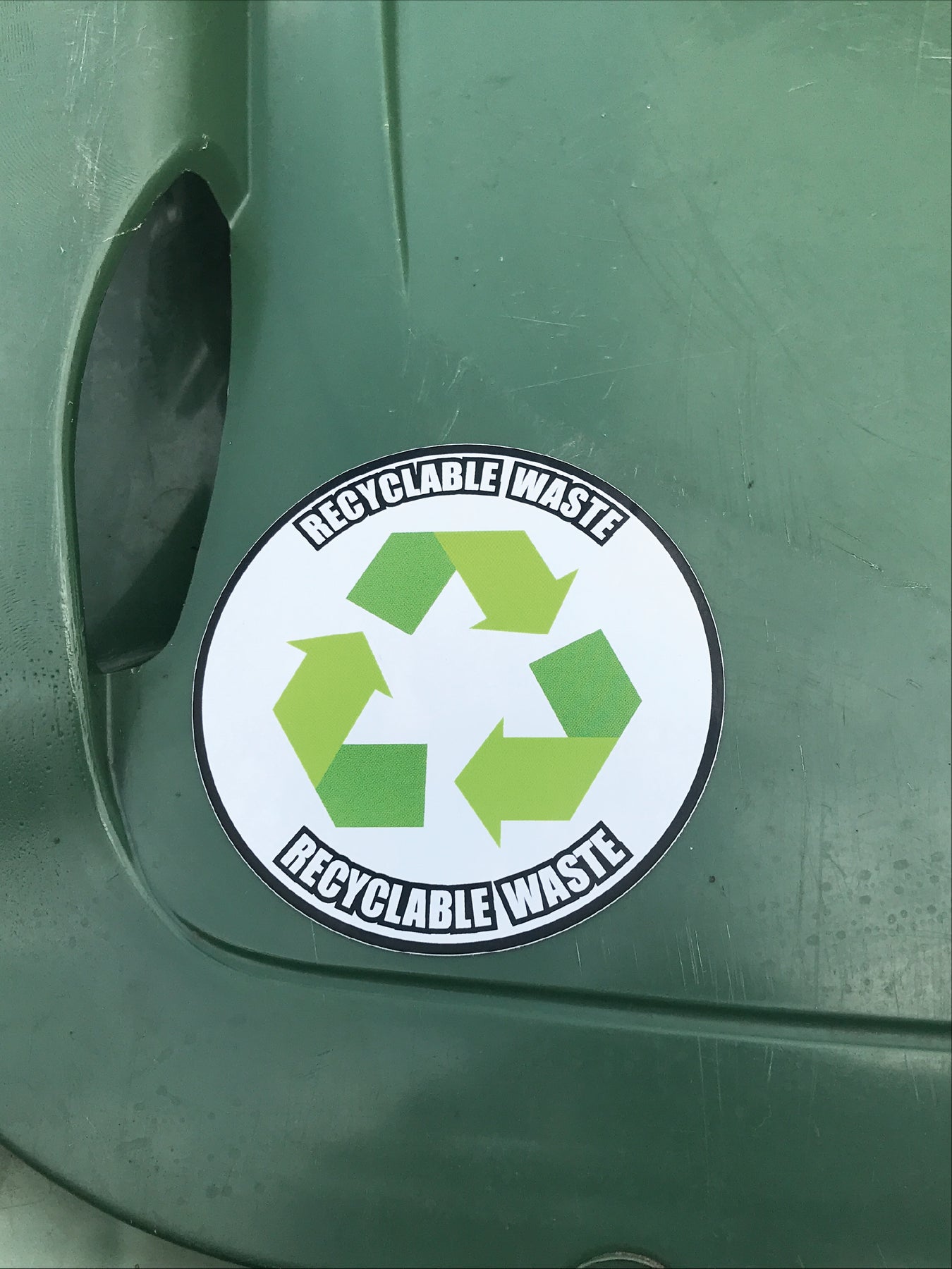 Pack of 6 Simple Bin Waste Types Wheelie Bin Waste Type Stickers ...