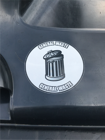 Pack of 6 Simple Bin Waste Types Wheelie Bin Waste Type Stickers ...