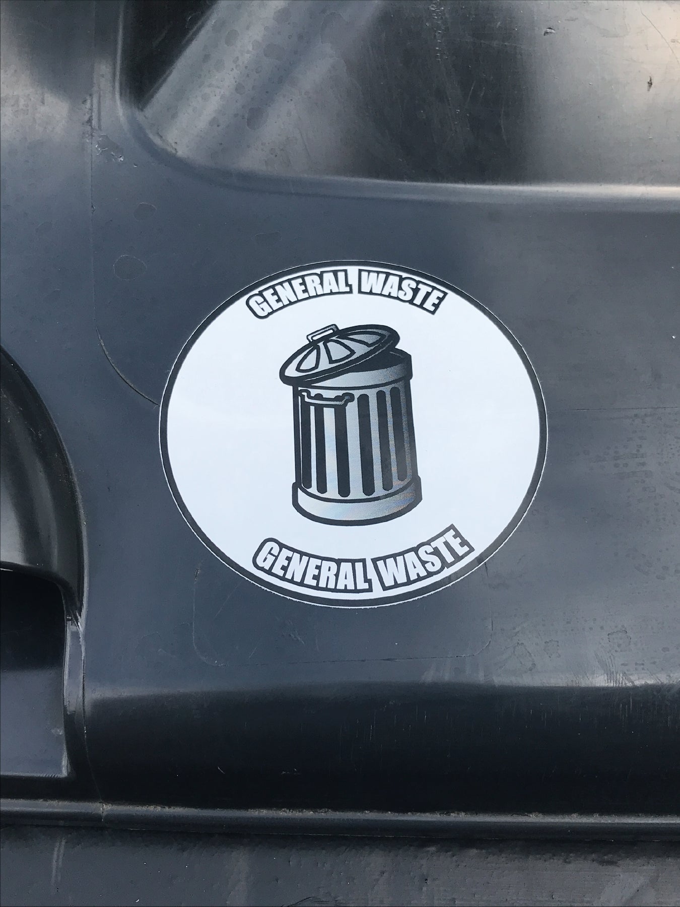 Pack of 6 Simple Bin Waste Types Wheelie Bin Waste Type Stickers ...