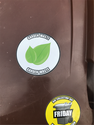 Pack of 6 Simple Bin Waste Types Wheelie Bin Waste Type Stickers ...